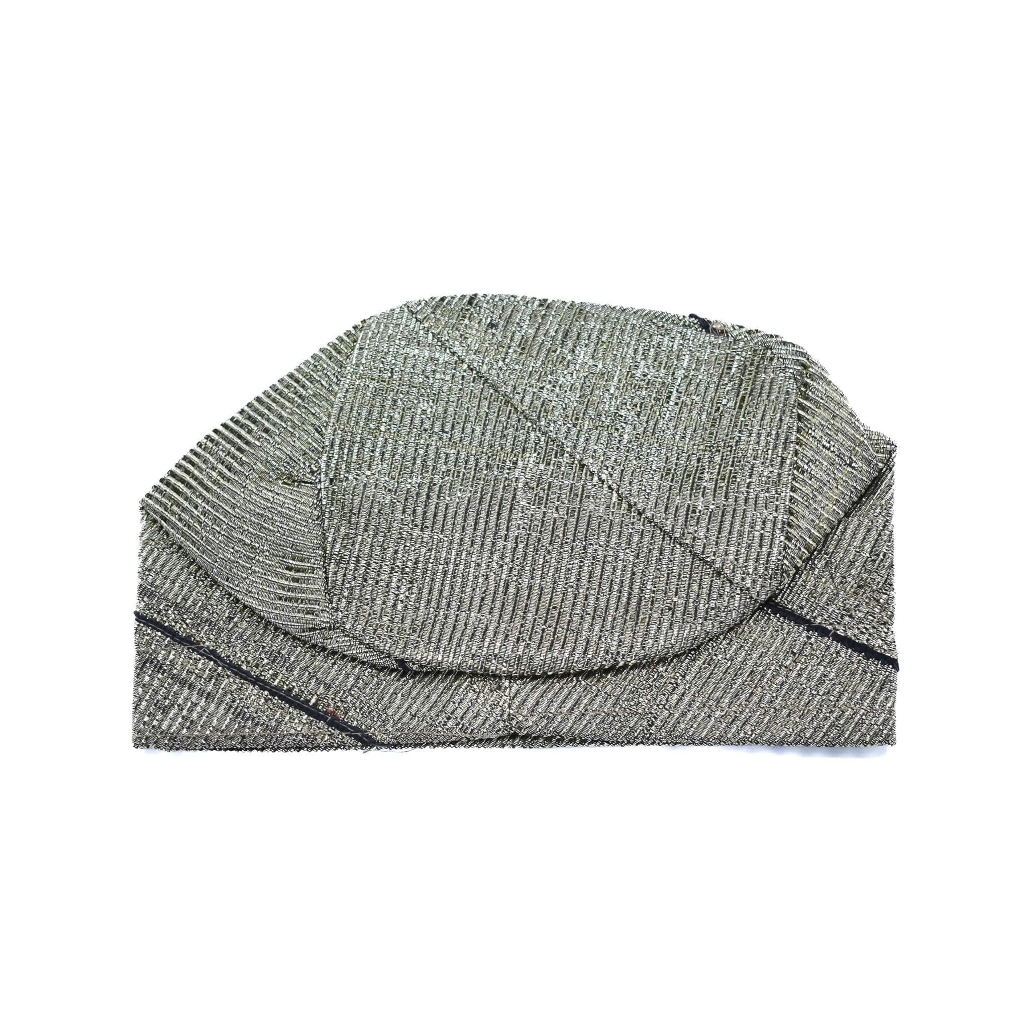 Silver Aso-Oke Cap