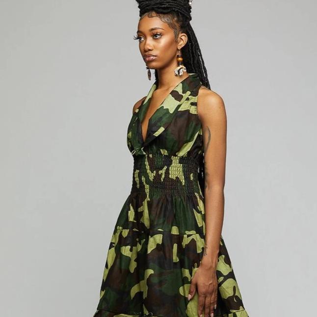 Camouflaged Smoked Dress